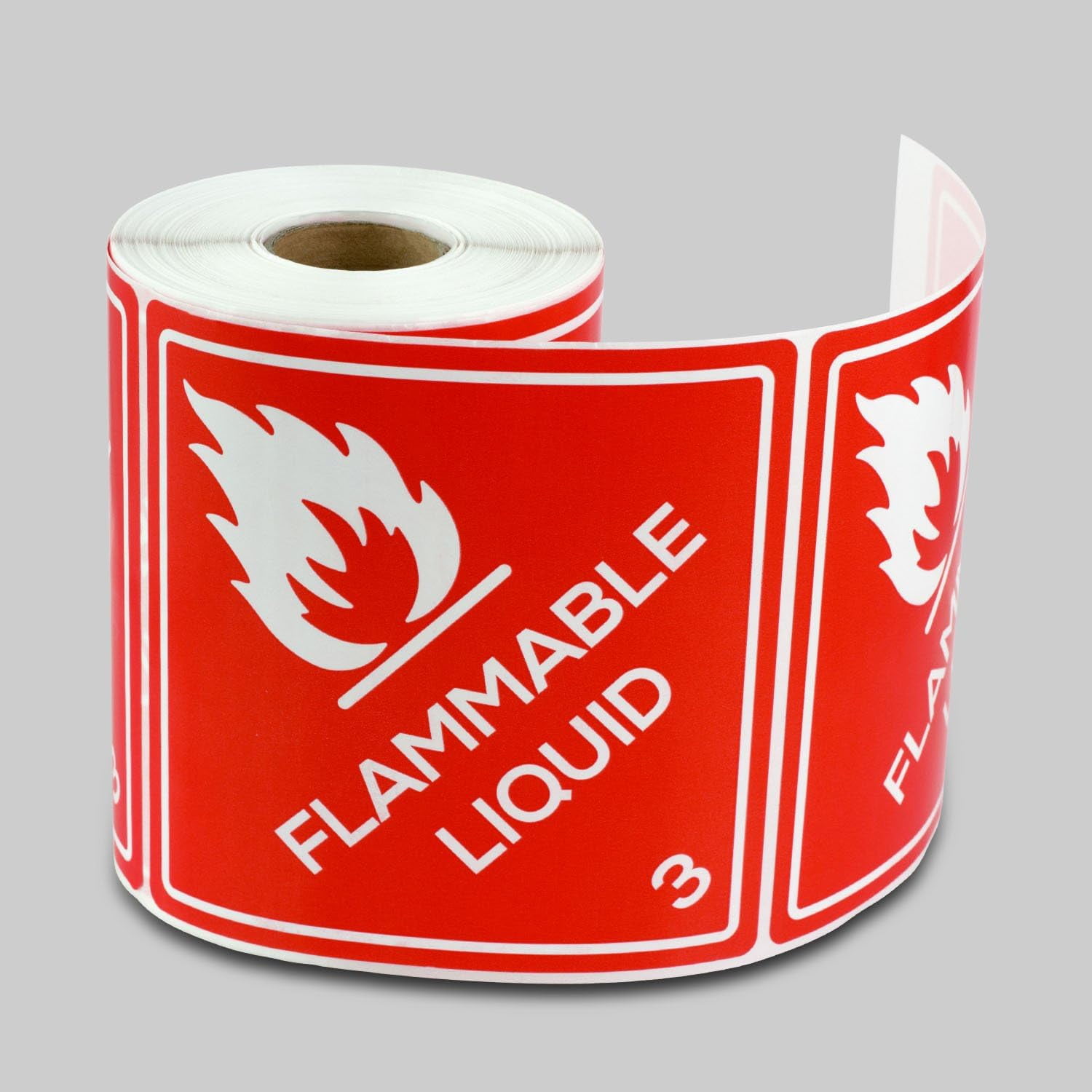 600 Class 3 Flammable Liquid Placards - 4 x 4 inch, Self Adhesive ...