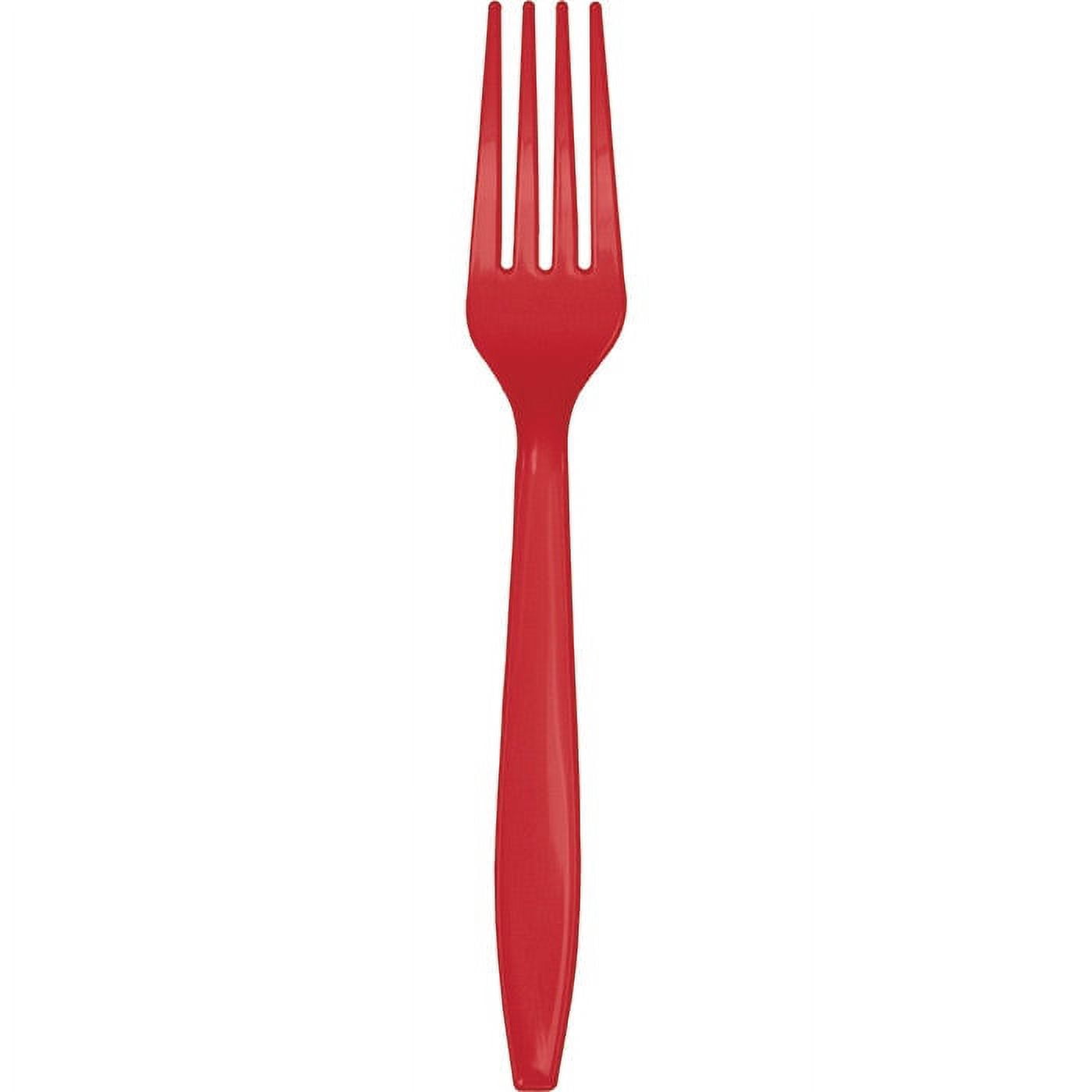 600 Count Bulk Pack Classic Red Bulk Plastic Forks - Walmart.com