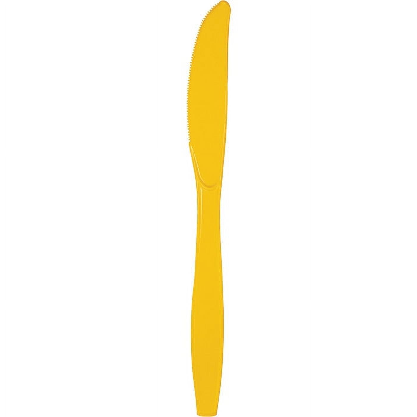 600 Count Bulk Pack School Bus Yellow Bulk Plastic Knives - Walmart.com