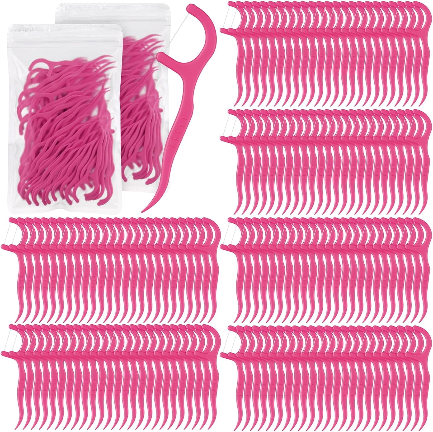 600 Count Floss Picks Bulk Dental Flossers Picks for Adults Non ...