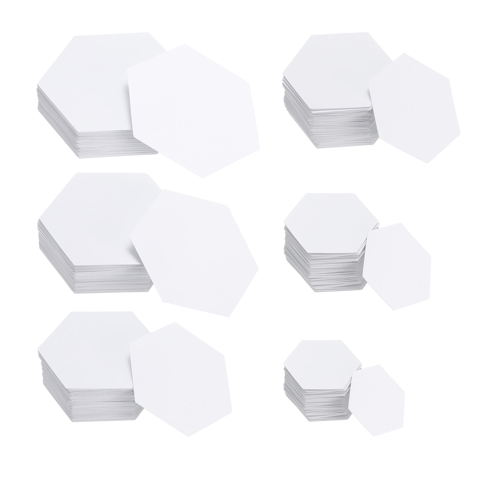 600 Count Hexagon Paper Piecing Paper for Quilting, 0.5 0.75 1 1.25 1.5 ...