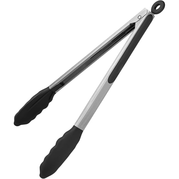 600°F Heat Resistant Kitchen Tongs: 7+9+12in Silicone Cooking Tong with ...