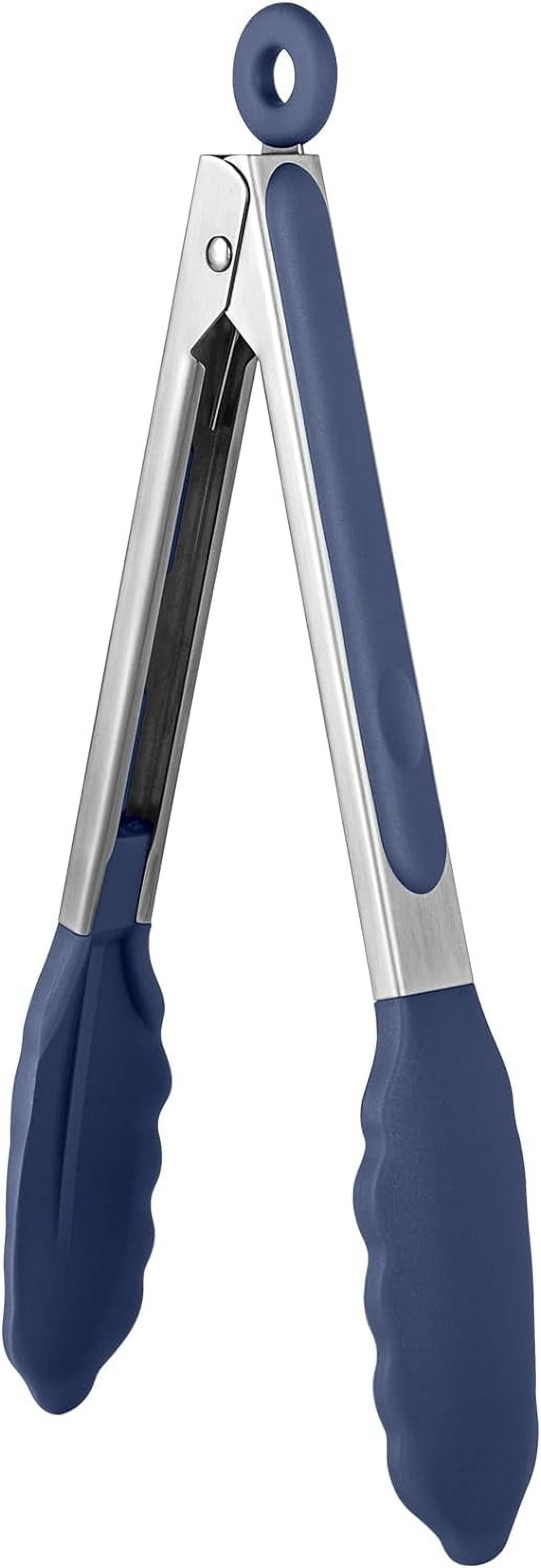 600°F Heat Resistant Kitchen Tongs: U-Taste 9in Silicone Cooking Tong ...