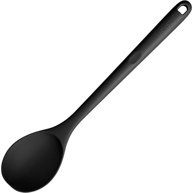 600°F Heat Resistant Silicone Spoon: U-Taste 13.6in Solid Kitchen ...