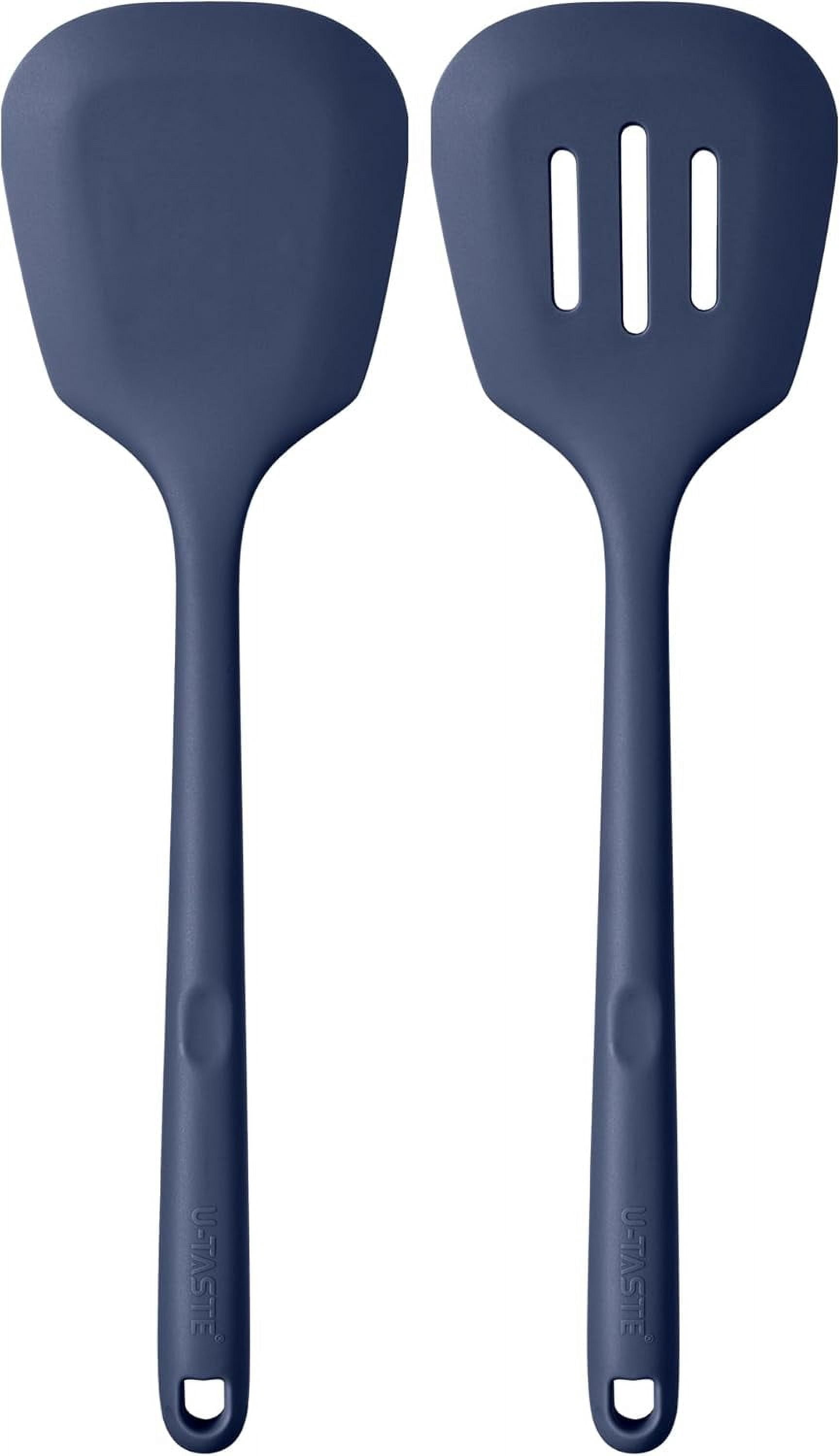 600°F Heat Resistant Silicone Turners: U-Taste 13.6in Long Solid ...