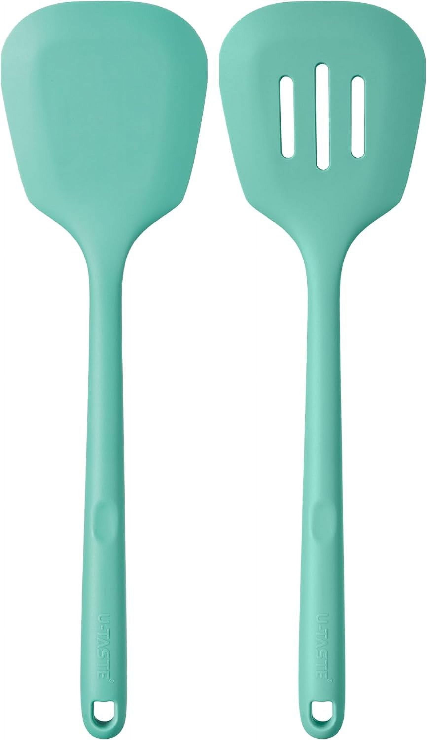 600°F Heat Resistant Silicone Turners: U-Taste 13.6in Long Solid ...