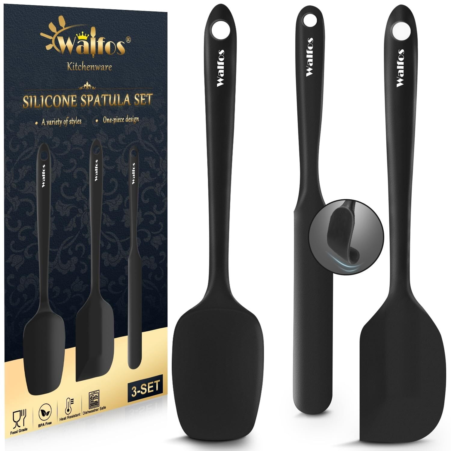 (600°F) High Heat Resistant Kitchen Scraper Spatulas - Walmart.com
