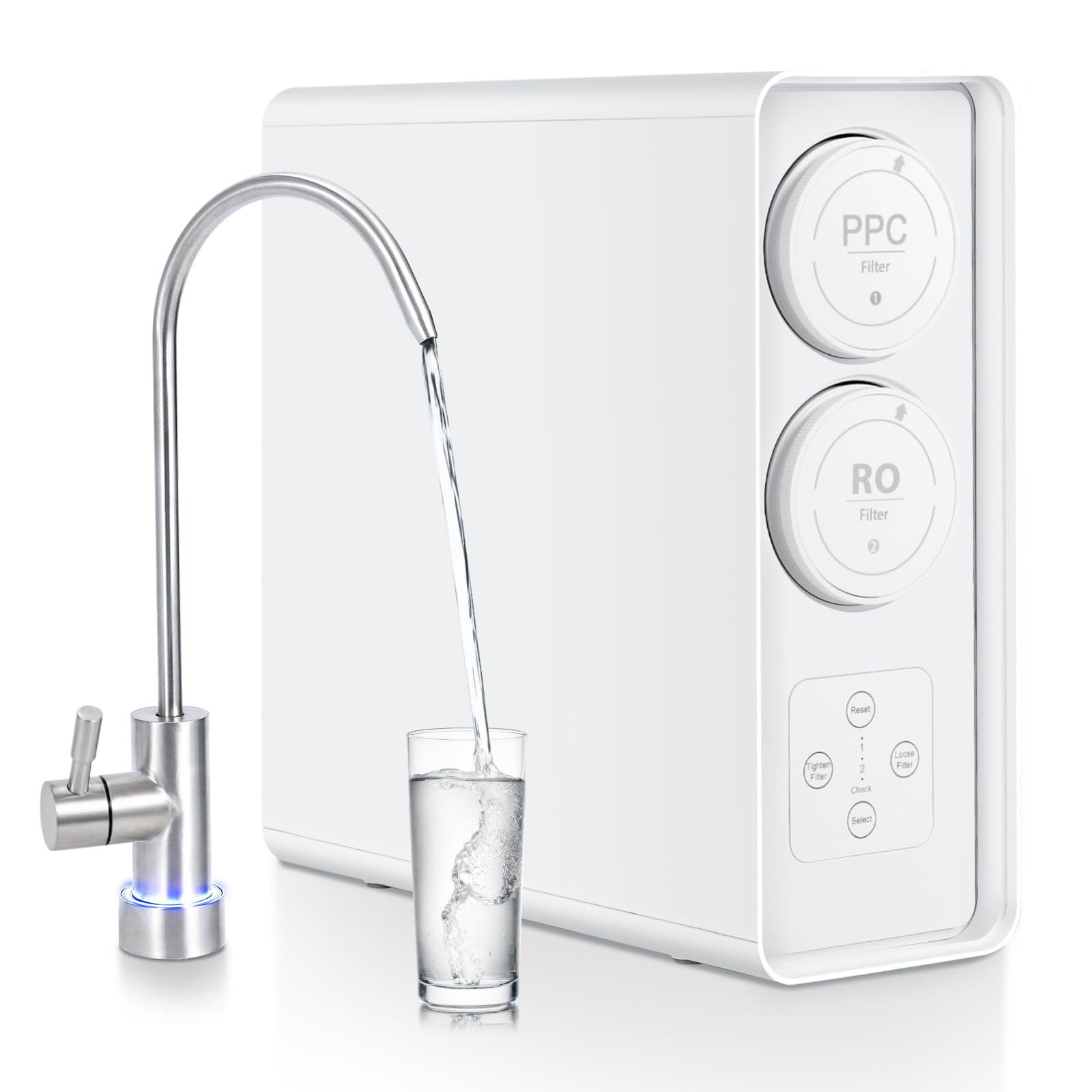 600 GPD Under-Sink Tankless Reverse Osmosis Water Filter, 2:1 High Pure ...