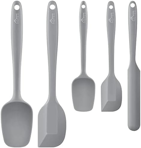 600℉ Heat Resistant BPA-Free Silicone Rubber Spatula Set,Kitchen ...
