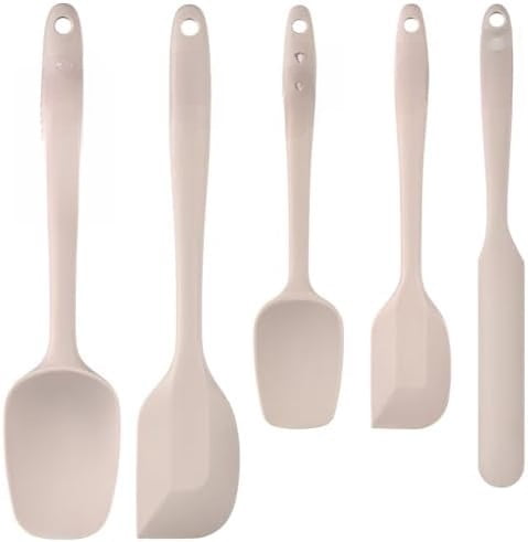 600℉ Heat Resistant BPA-Free Silicone Rubber Spatula Set,Kitchen ...