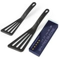 600℉ Heat Resistant Silicone Slotted Fish Turner Spatula Set, BPA Free ...