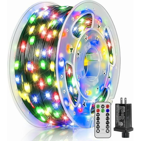 600 LED 196 FT Christmas Lights, Waterproof Outdoor String Lights with ...
