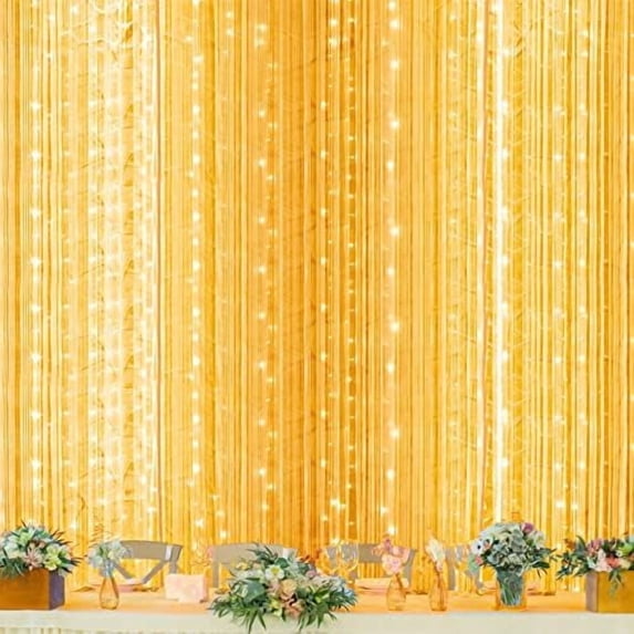 600 LED Window Curtain String Light for Wedding Party Home Garden ...