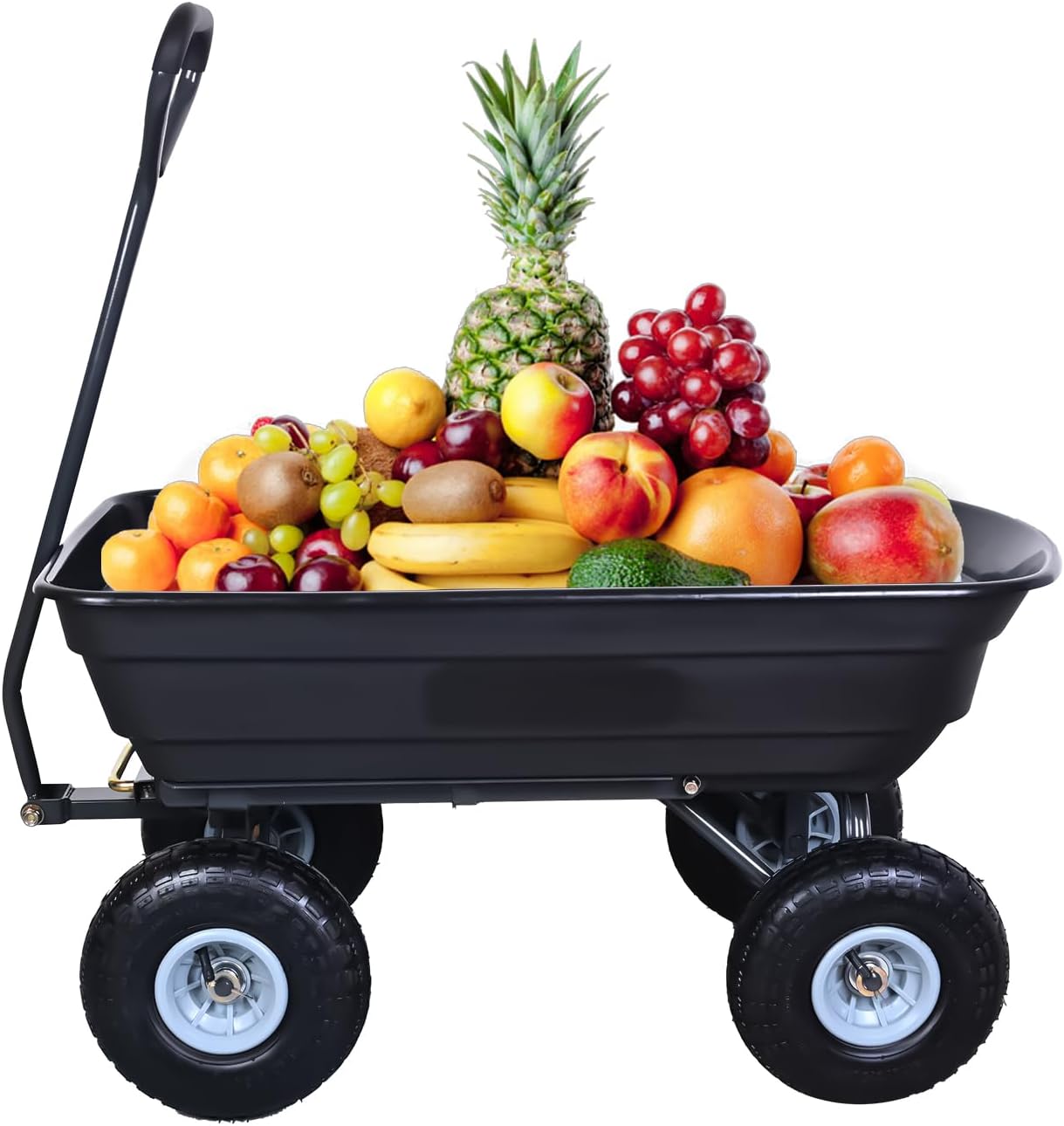 600 Lbs Poly Garden Dump Cart,Camping Beach Wagon with 180° Rotating ...