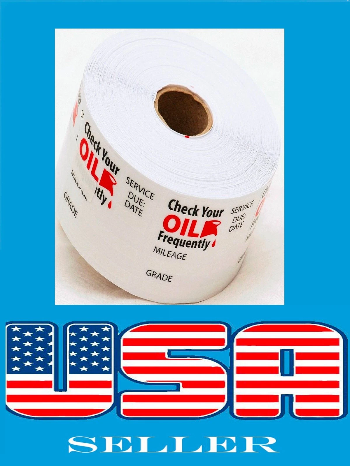 600 Oil Change Stickers Roll Reminder Sticker Non Branded(1 Roll + 200 ...