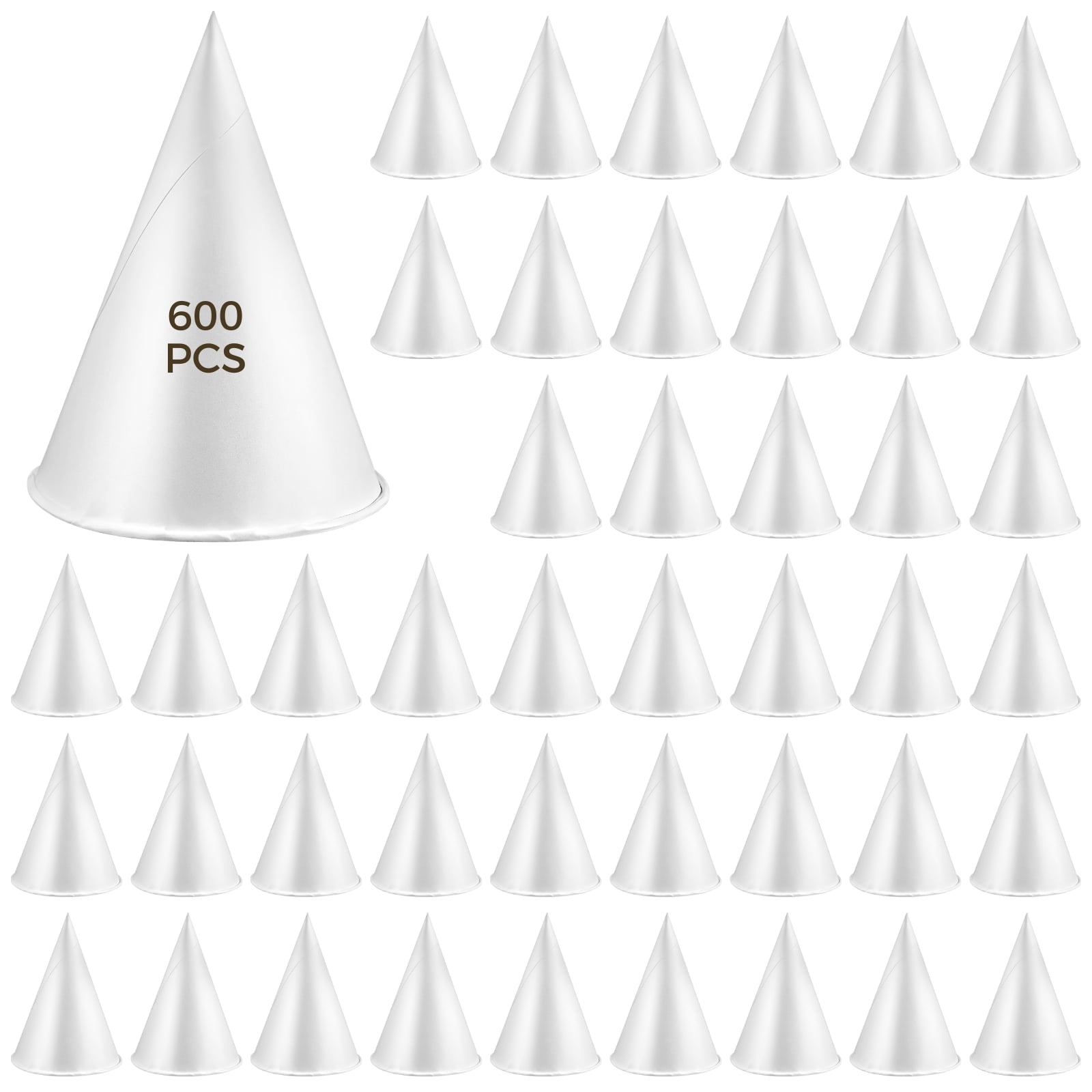 600 PCS Cone Water Cups, 4 oz Disposable Cone Water Cup, Small PLA Cup ...