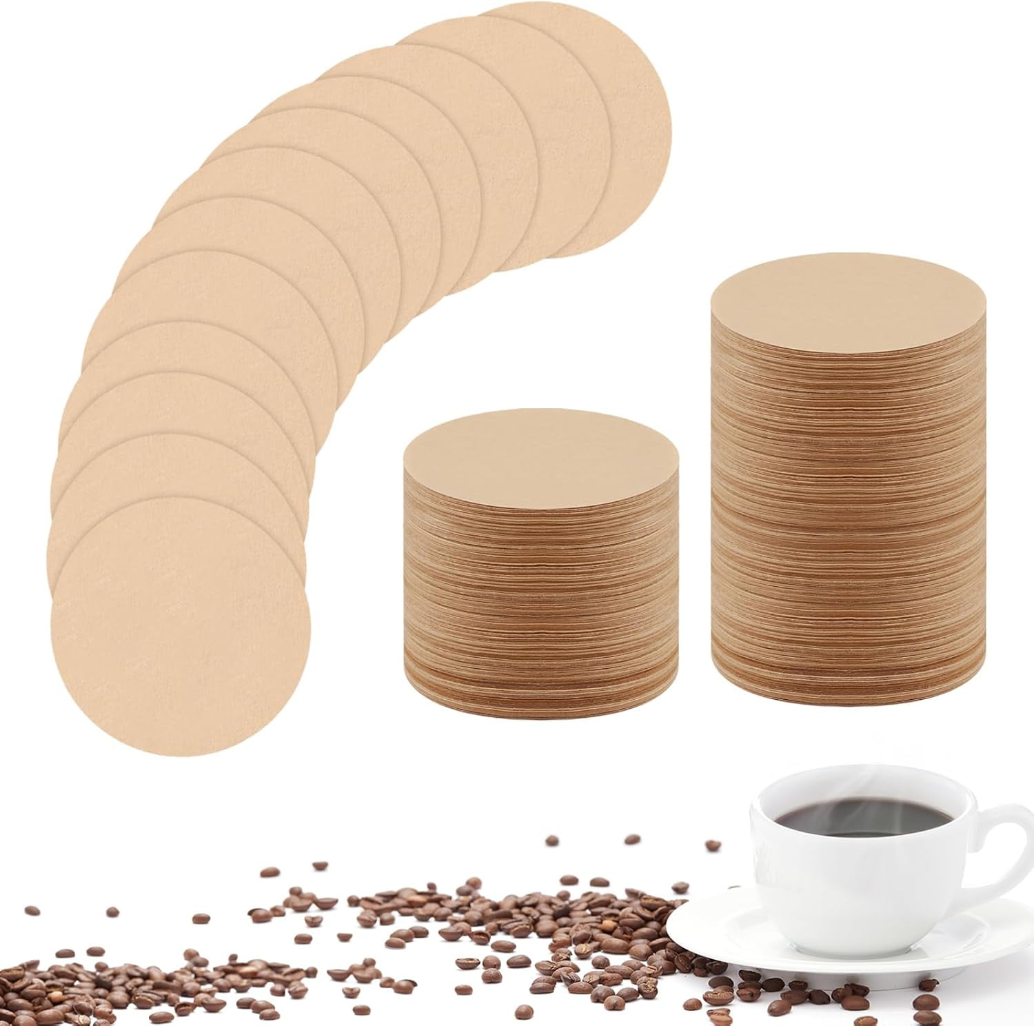 600 PCS Unbleached Coffee Filters compatible with Aeropress Coffee ...