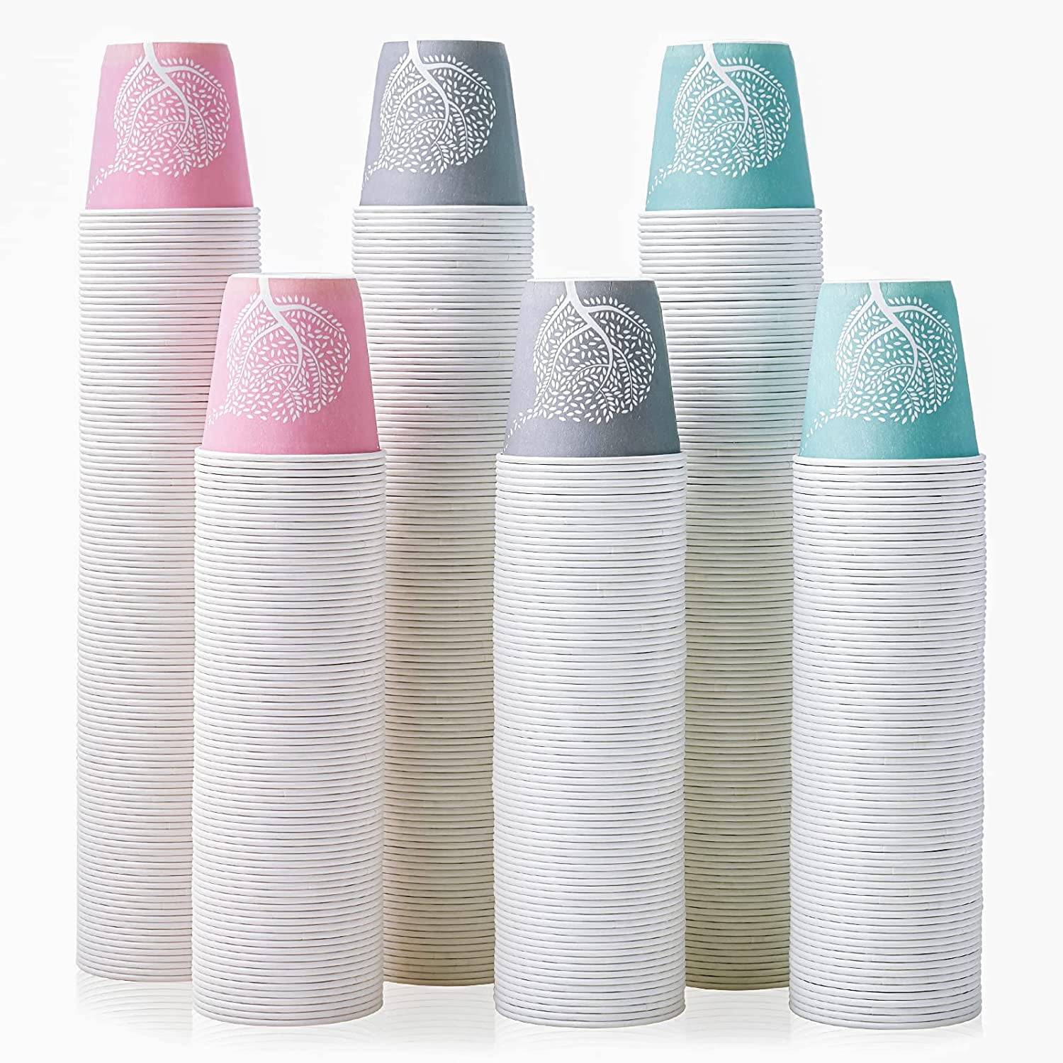600 Pack 3 oz Disposable Bathroom Cups, Colorful Small Disposable Paper ...