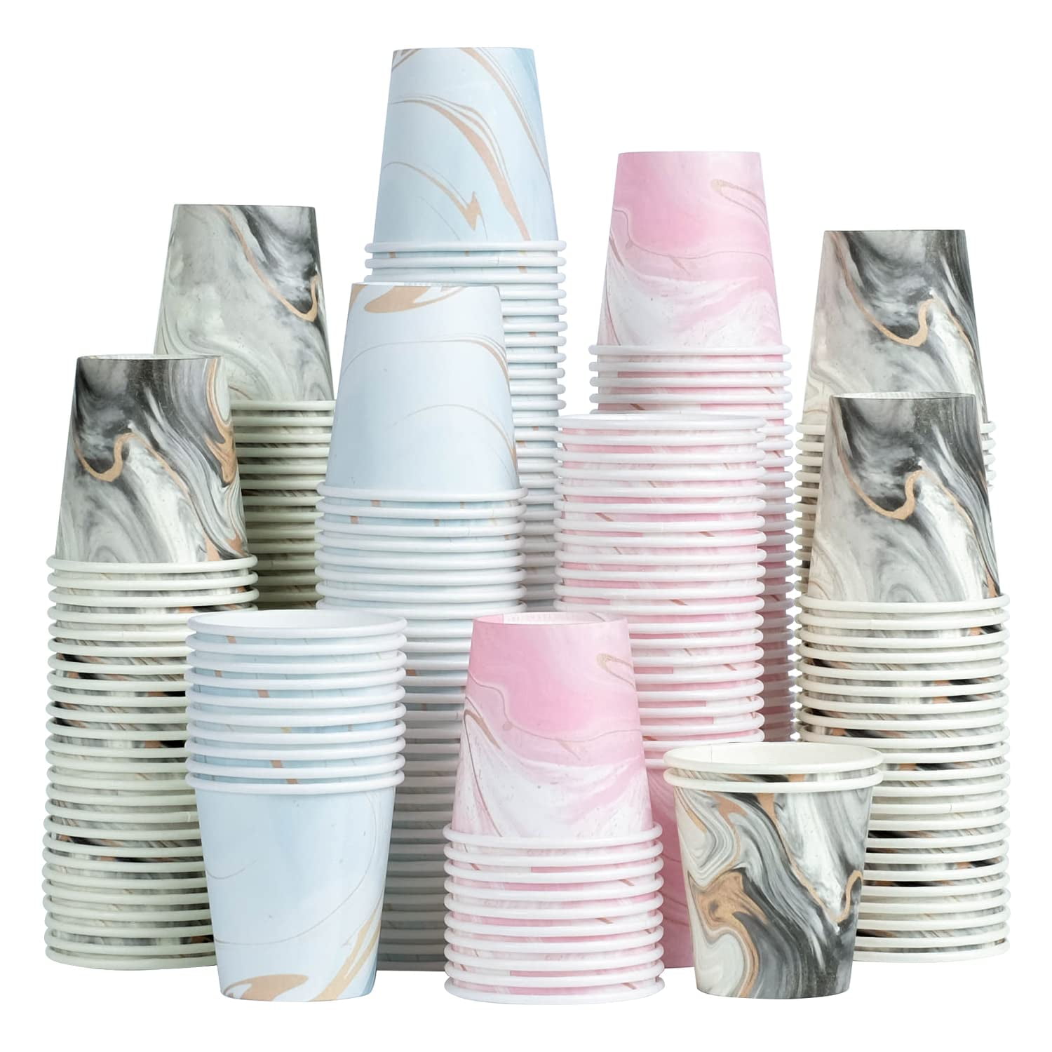 600 Pack 3 oz Disposable Paper Cups, Small Bathroom Mouthwash Cups for ...