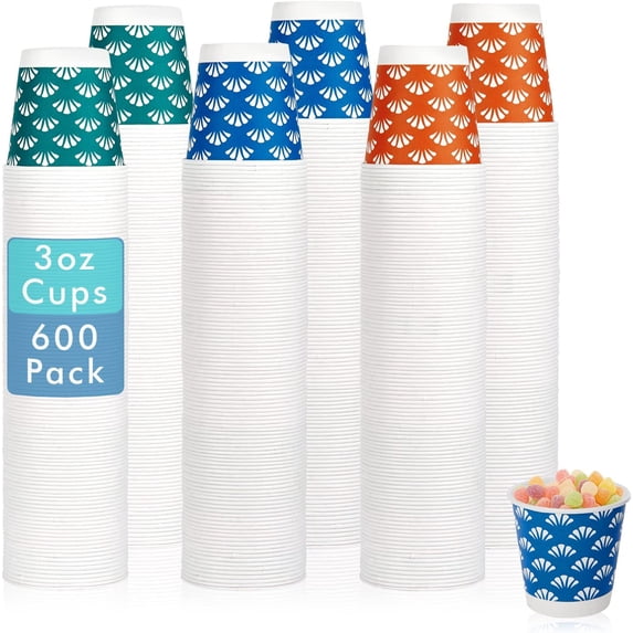 600 Pack 3 oz Disposable Bathroom Paper Cups, Small Mouthwash Cups in ...