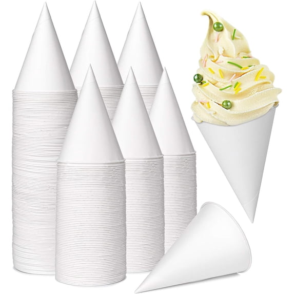 600 Pack Cone Water Cups, 4OZ Disposable Dispenser Paper Snow Cups for ...