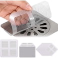 600 Pack Disposable Shower Drain Hair Catcher Bulk 4 inch Square Screen ...