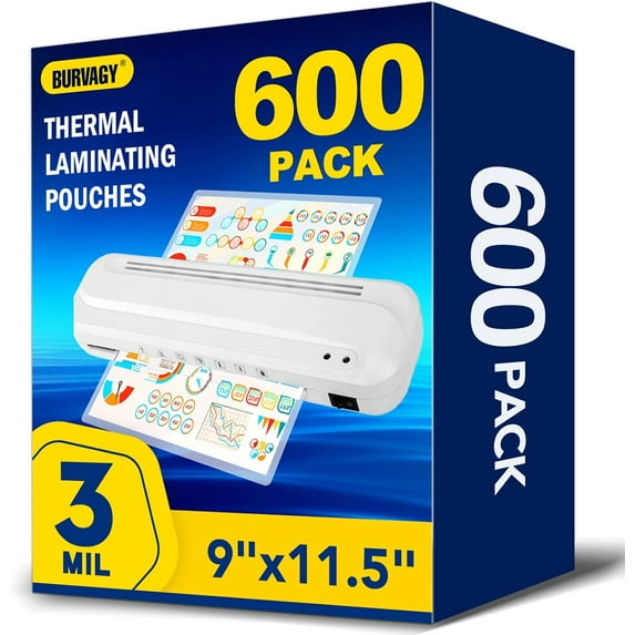 600 Pack Laminating Sheets, 3 Mil, 9 x 11.5 Inches Thermal Laminating ...
