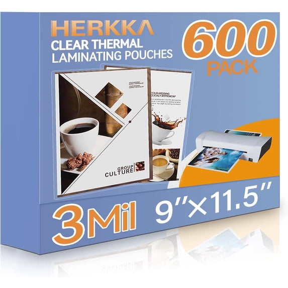 600 Pack Laminating Sheets, Holds 8.5 x 11 Inch Sheets, 3 Mil Clear ...