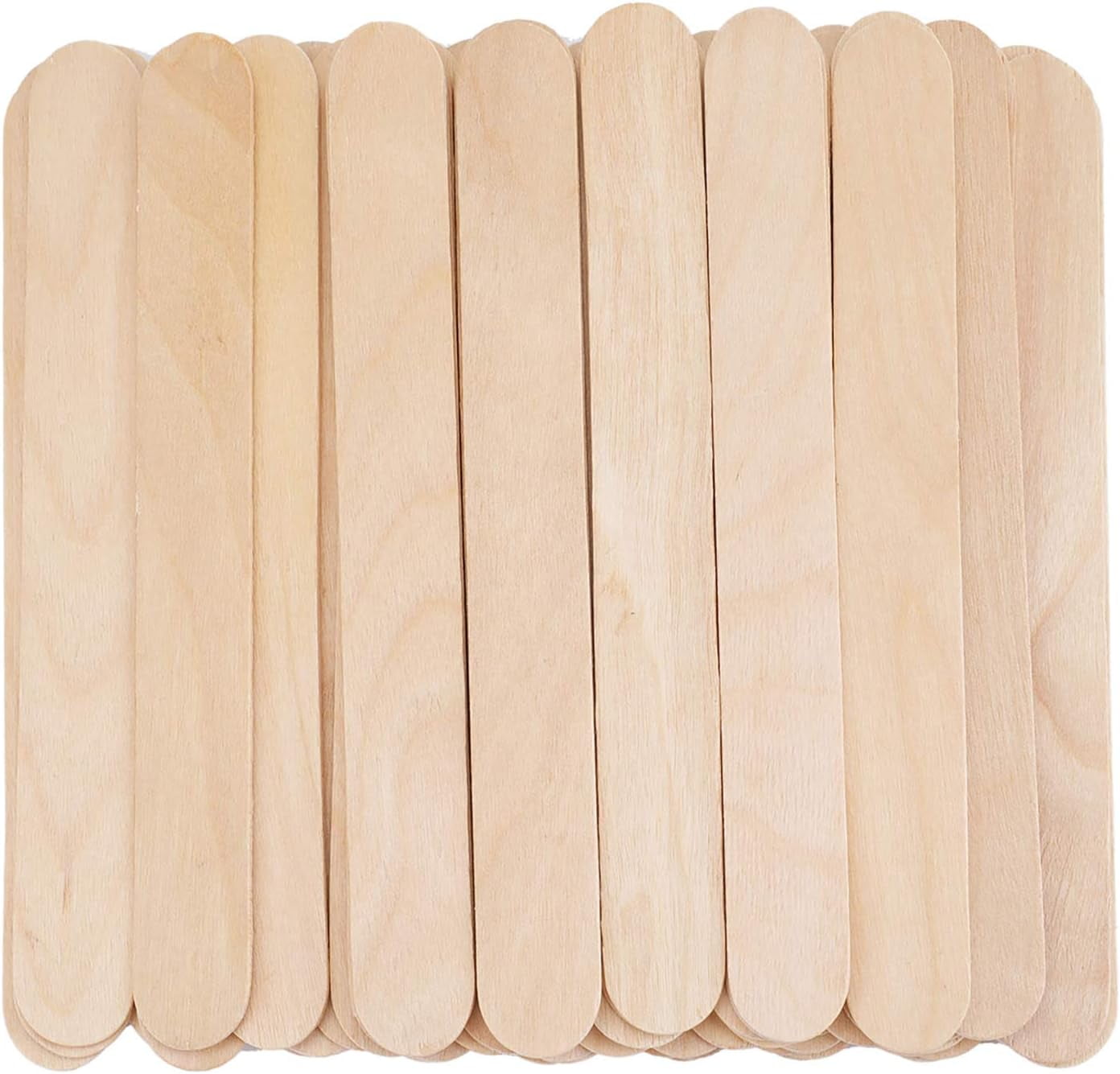 600 Pack Large Wide Wax Sticks, Wood Wax Spatula Applicator, Body Hair ...