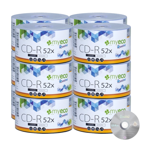 600 Pack MyEco CD-R CDR 52X 700MB 80Min Economy Logo Top Write Once ...