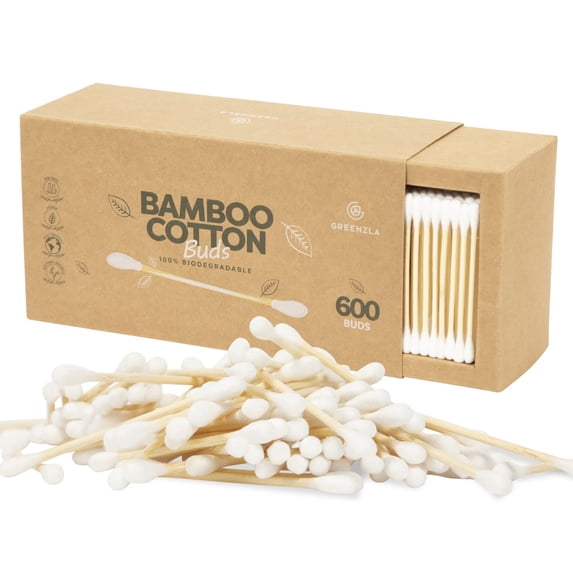 600 Pack Organic Cotton Swabs Natural for Ears Cruelty-Biodegradable ...