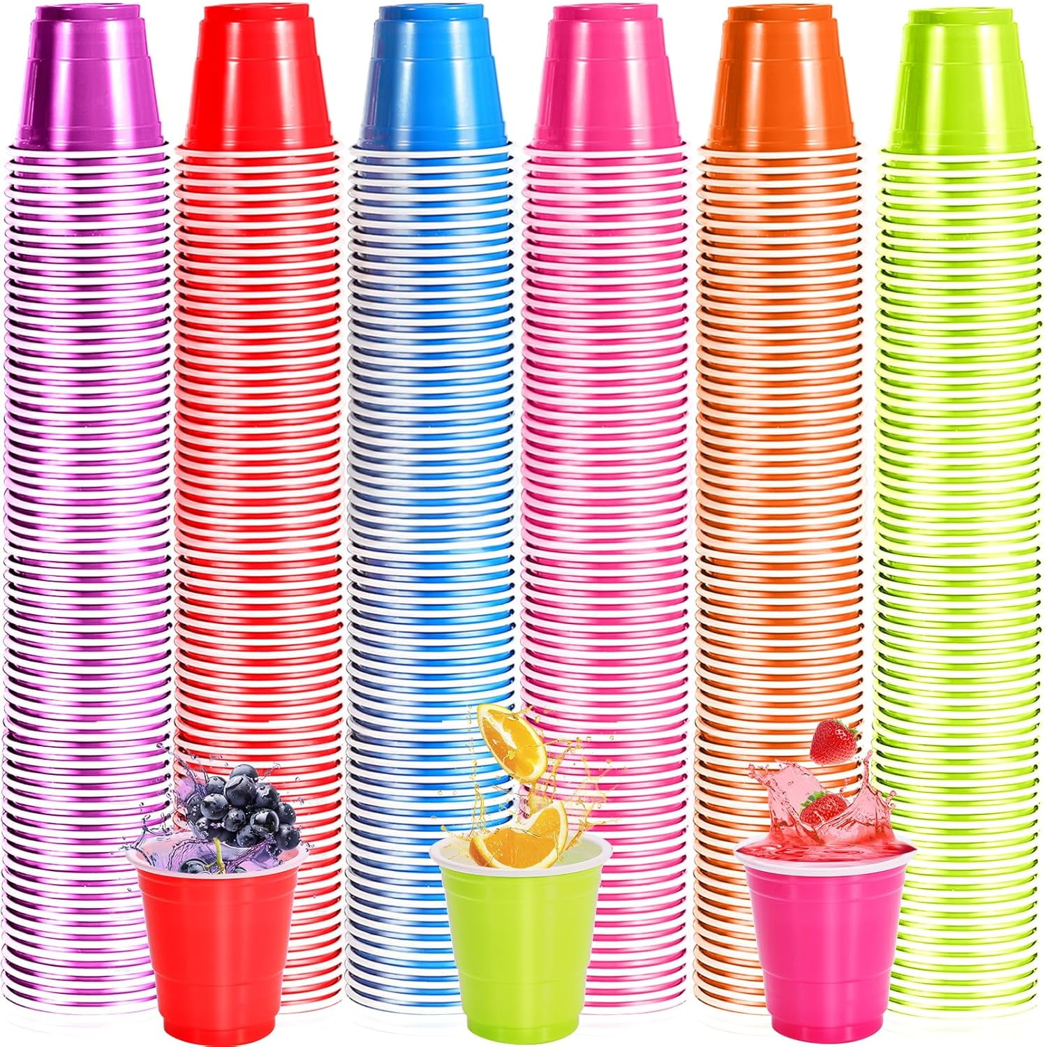 600 Pack Plastic Shot Glasses,2oz Plastic Shot Cups,Disposable Shot Cups for Party,Multicolor ...