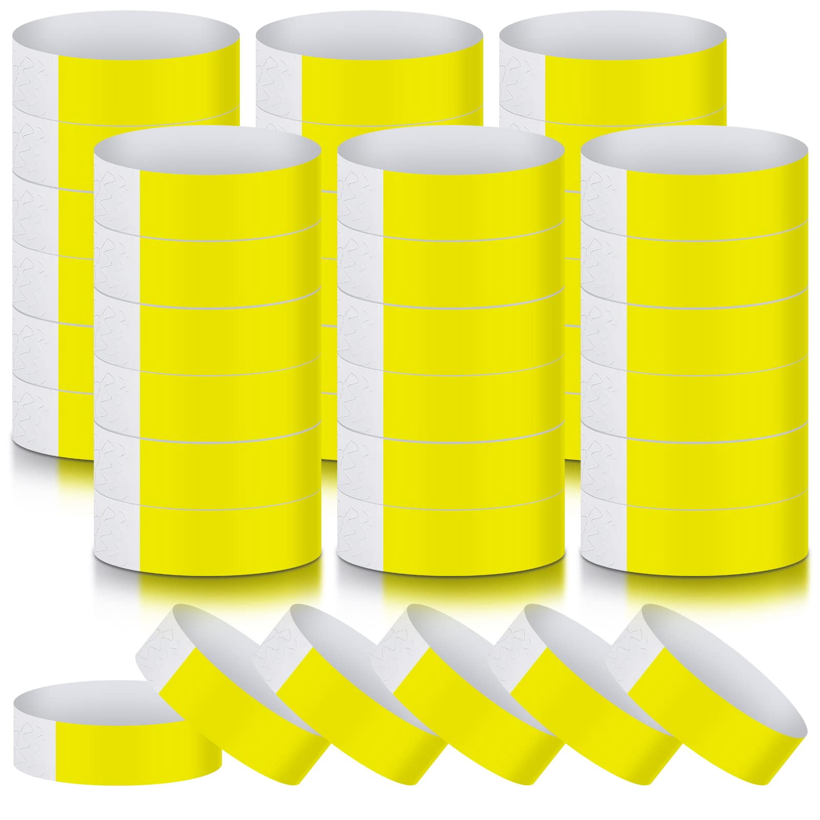 600 Packs Paper Wristbands for Events Neon Party Wristbands Colored ...