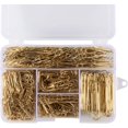 600 Paper Clips,Office Gold Paper Clips Assorted Sizes(Small,Medium and ...