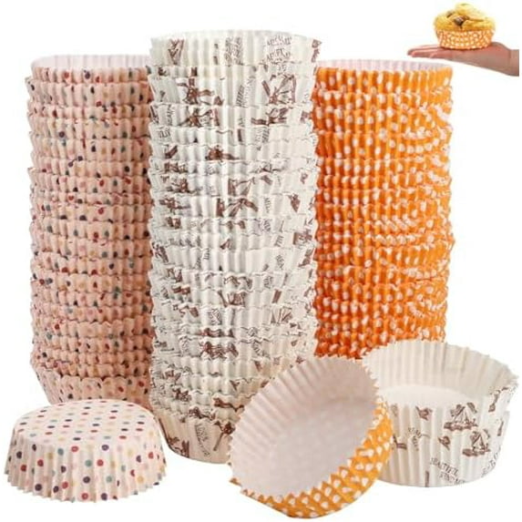 600 Pcs 3.5 In Jumbo Cupcake Liners Greaseproof, 6 Oz Large Paper ...