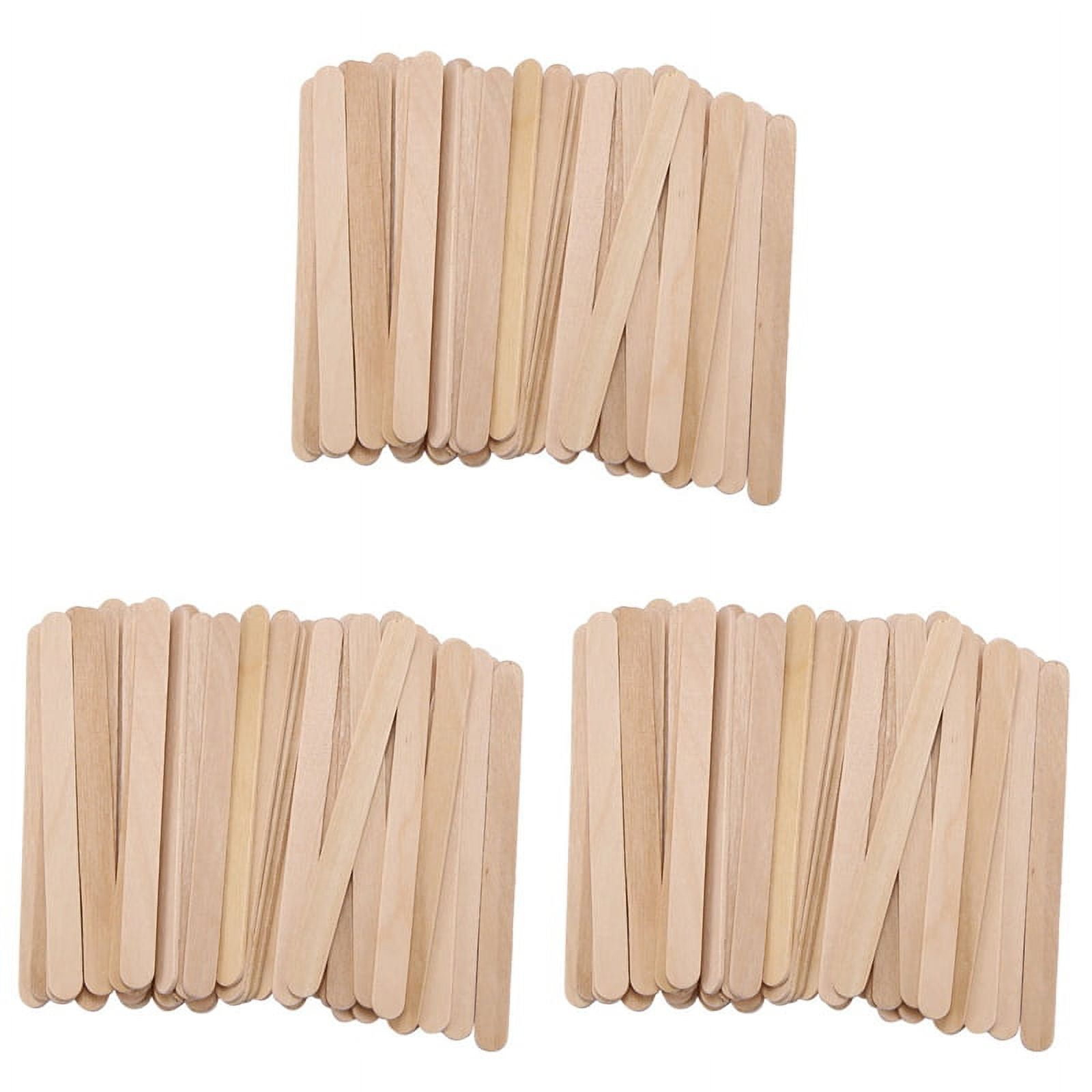 600 Pcs Craft Sticks Ice Cream Sticks Wooden Popsicle Sticks 114MM ...