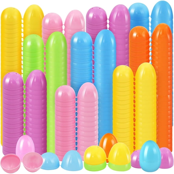 600 Pcs Easter Eggs, 2.3" Fillable Bright Colors Plastic Easter Eggs ...