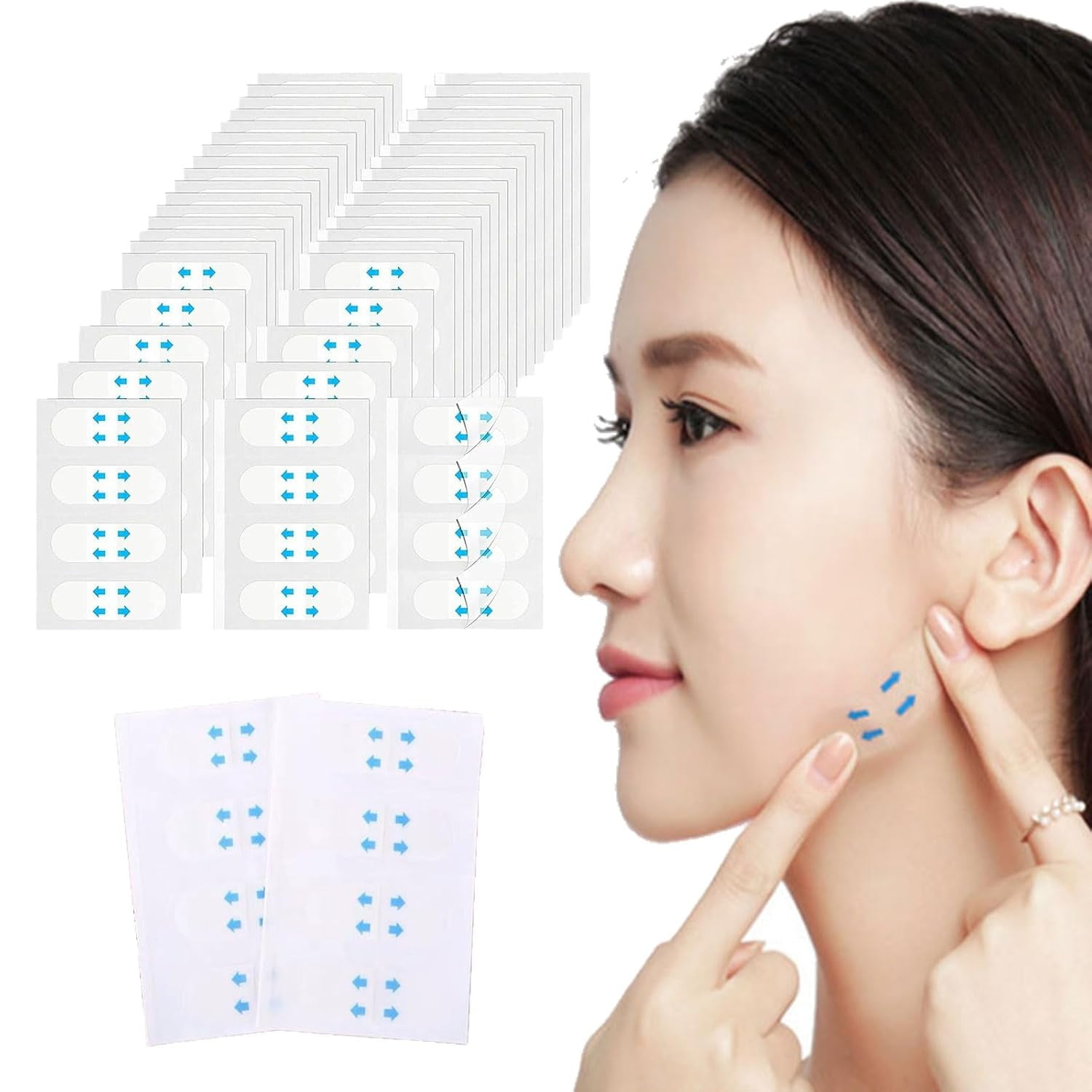 600 Pcs Face Lift Tape Invisible, 2025 Large Capacity Facial Tape Face ...