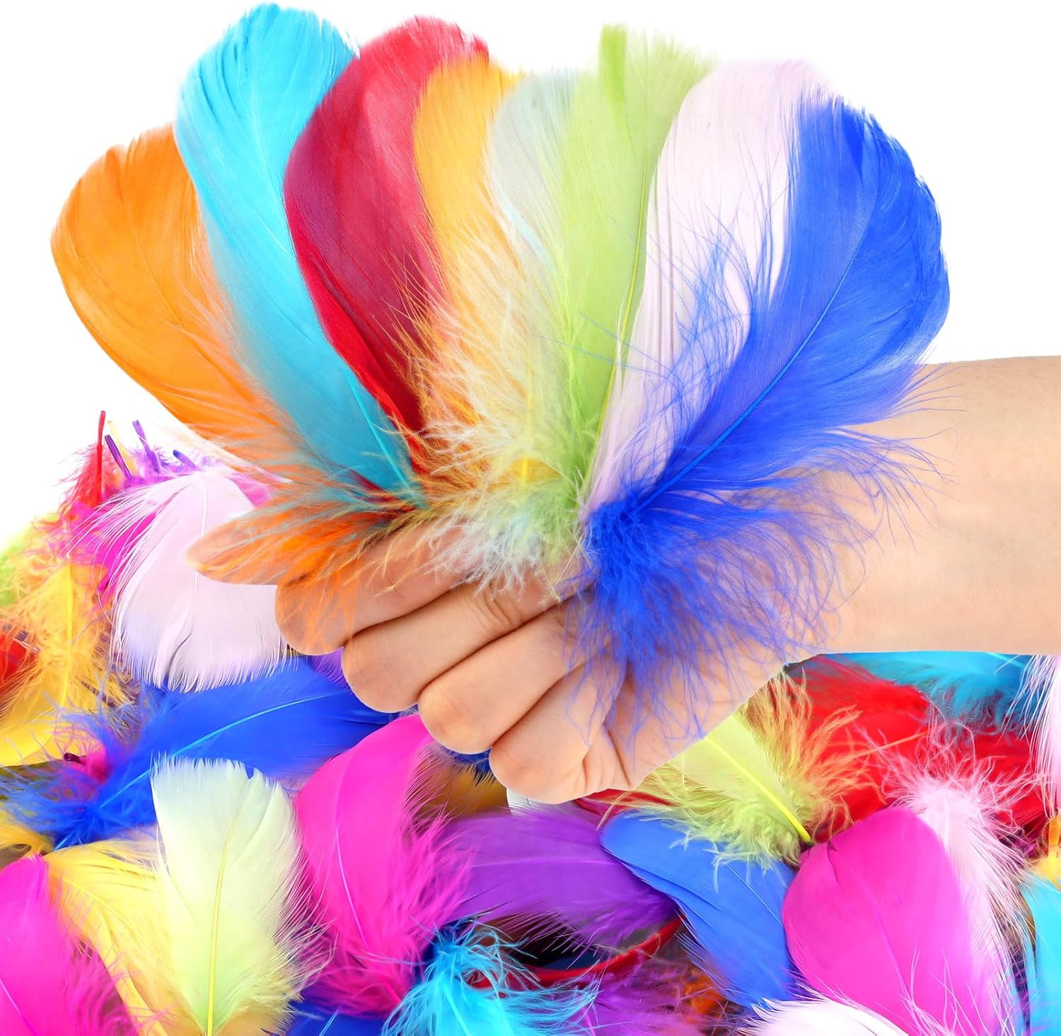 600 Pcs Feathers for Crafting, 3-5 inch Craft Feathers Assorted Colors ...