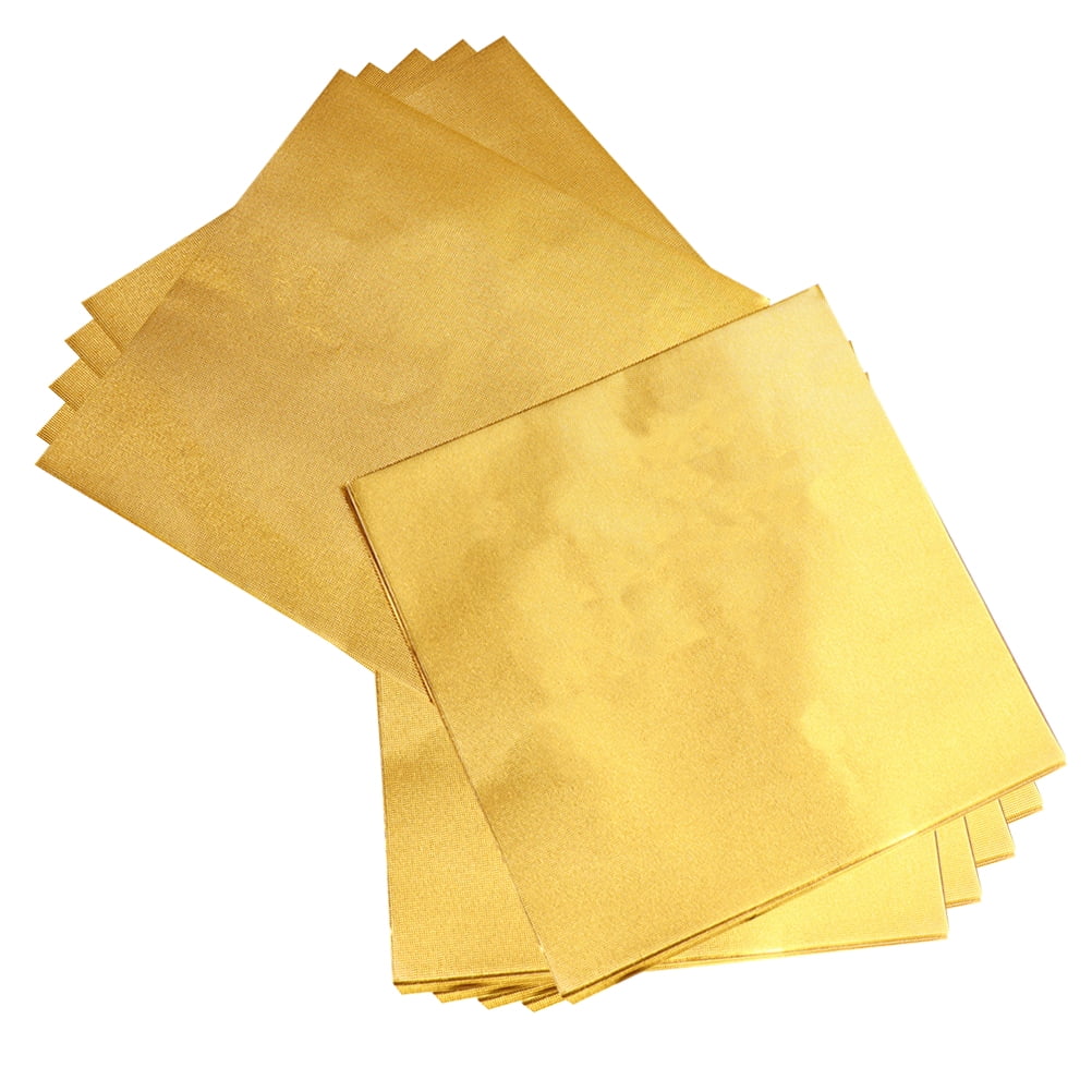600 Pcs Gold Aluminum Foil Packing Paper Candy Wrapper Chocolates Food ...