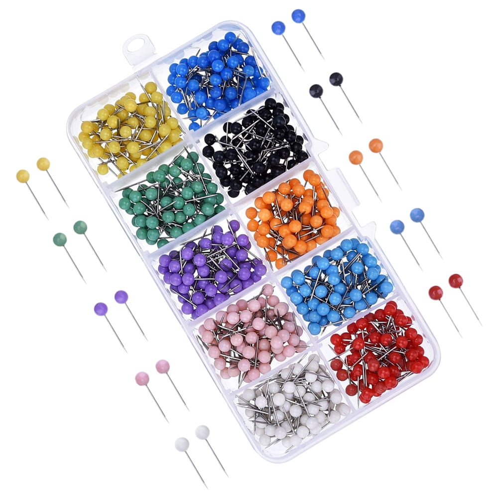 600 Pcs Mini Push Pins Colorful Round Nails Cork Board Office Photo ...