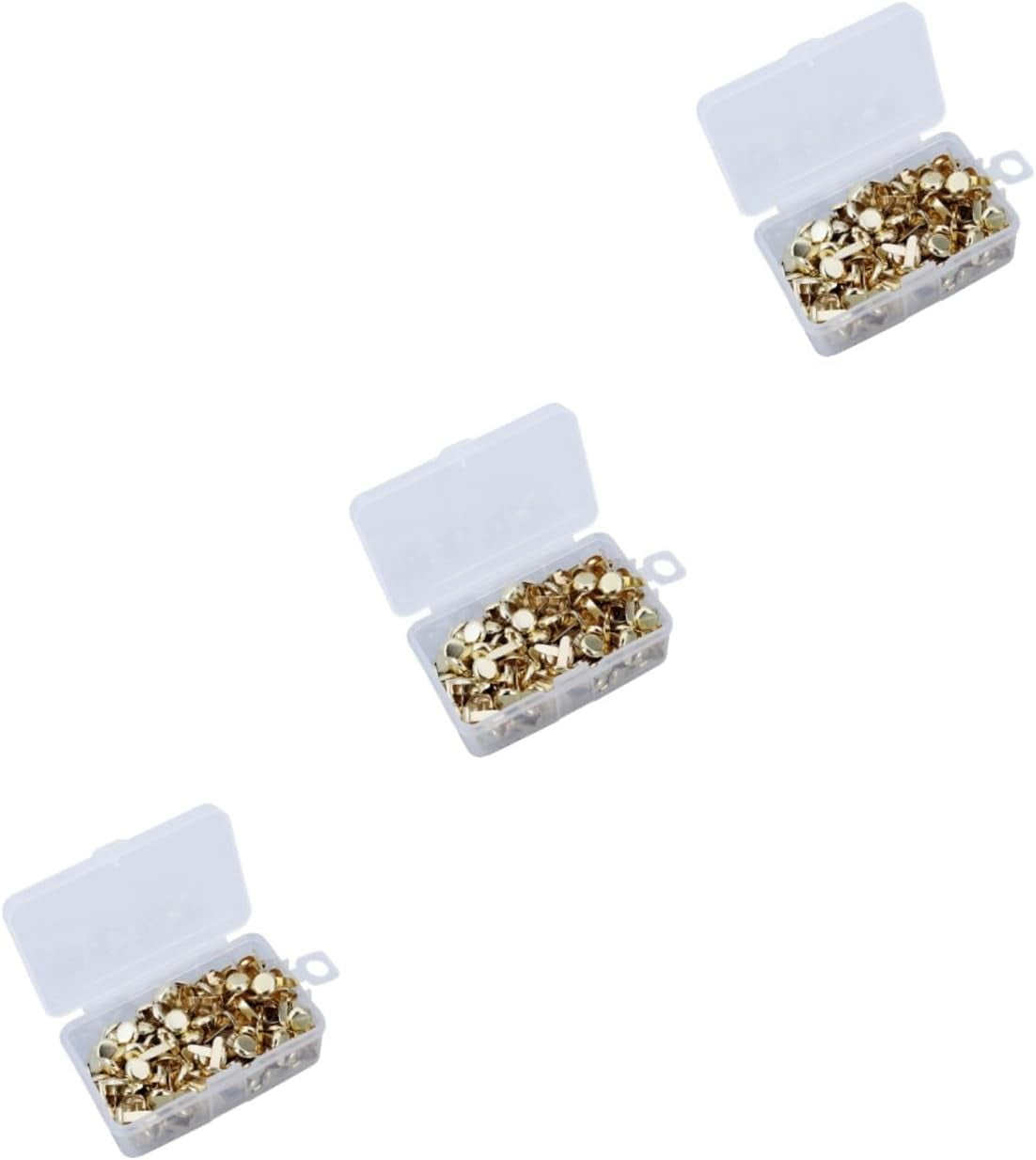 600 Pcs OffiBrass Fasteners Metallic Bra Prong Fasteners Metal Brads ...