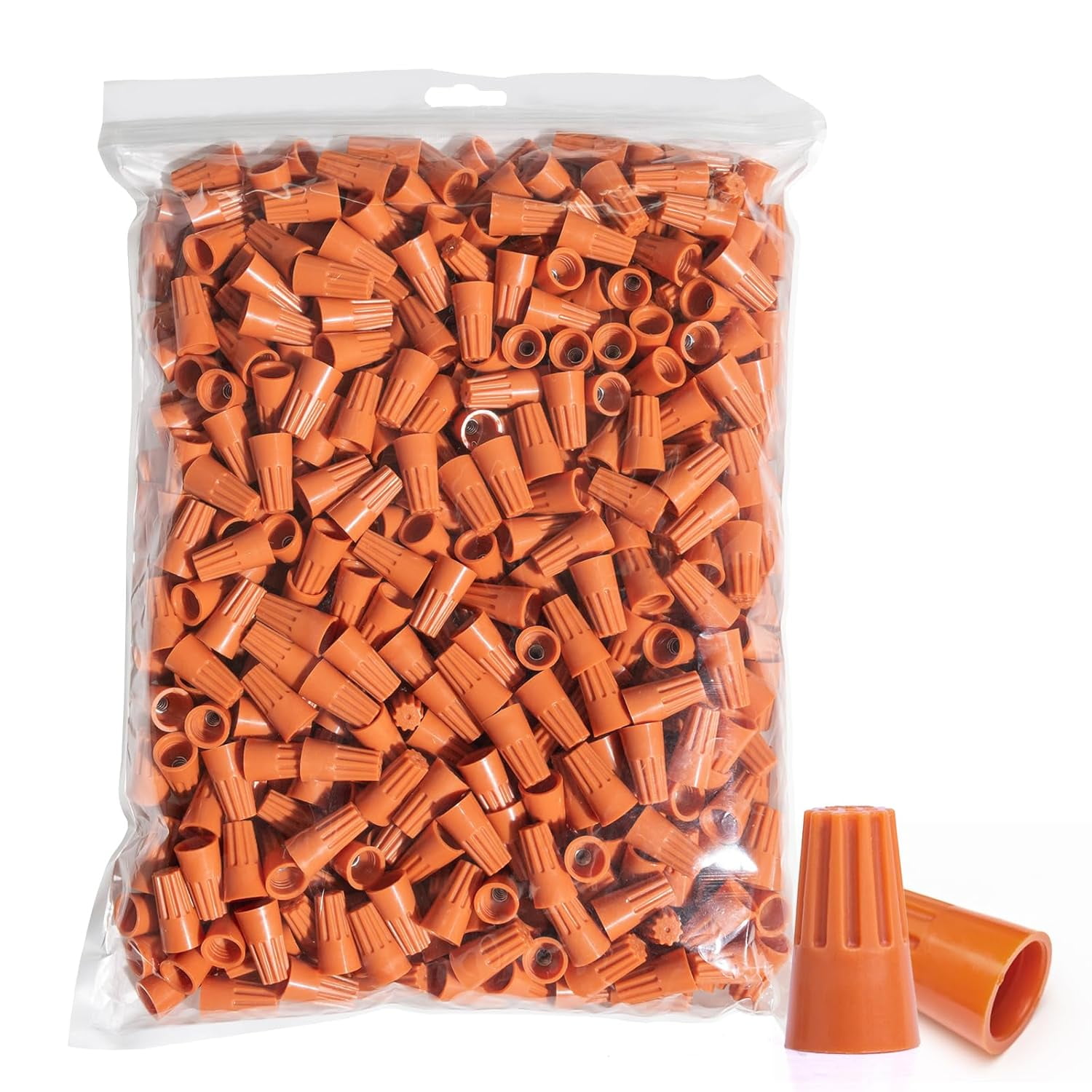 600 Pcs Orange Wire Connectors, Electrical Wire Caps for AWG 18-16 with ...