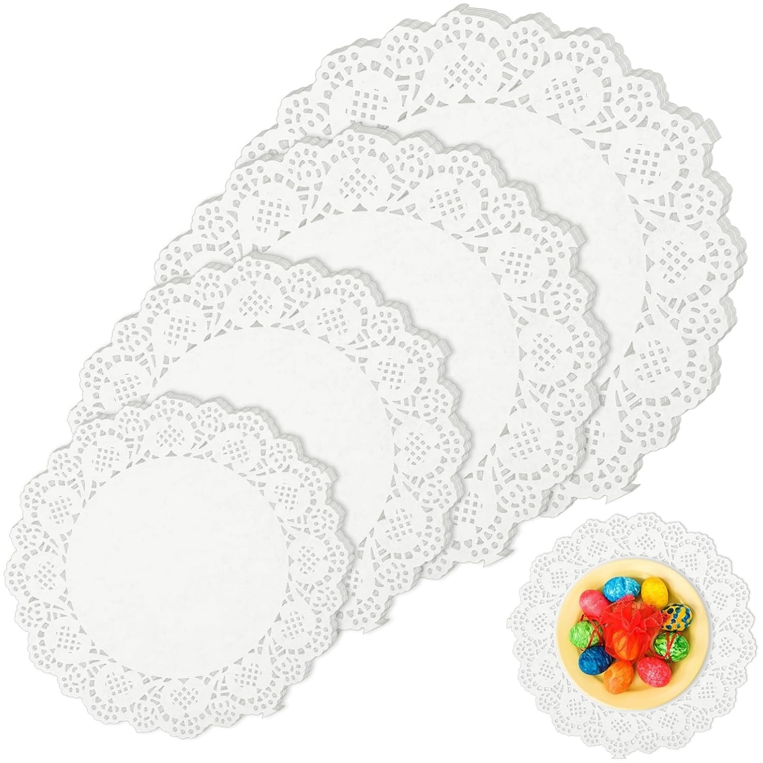 600 Pcs Paper Doilies,White Lace Paper Placemats,Disposable Paper ...