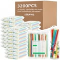 600 Pcs Pink Jumbo Smoothie Straws 9.84 Inch 10mm Wide Plastic ...