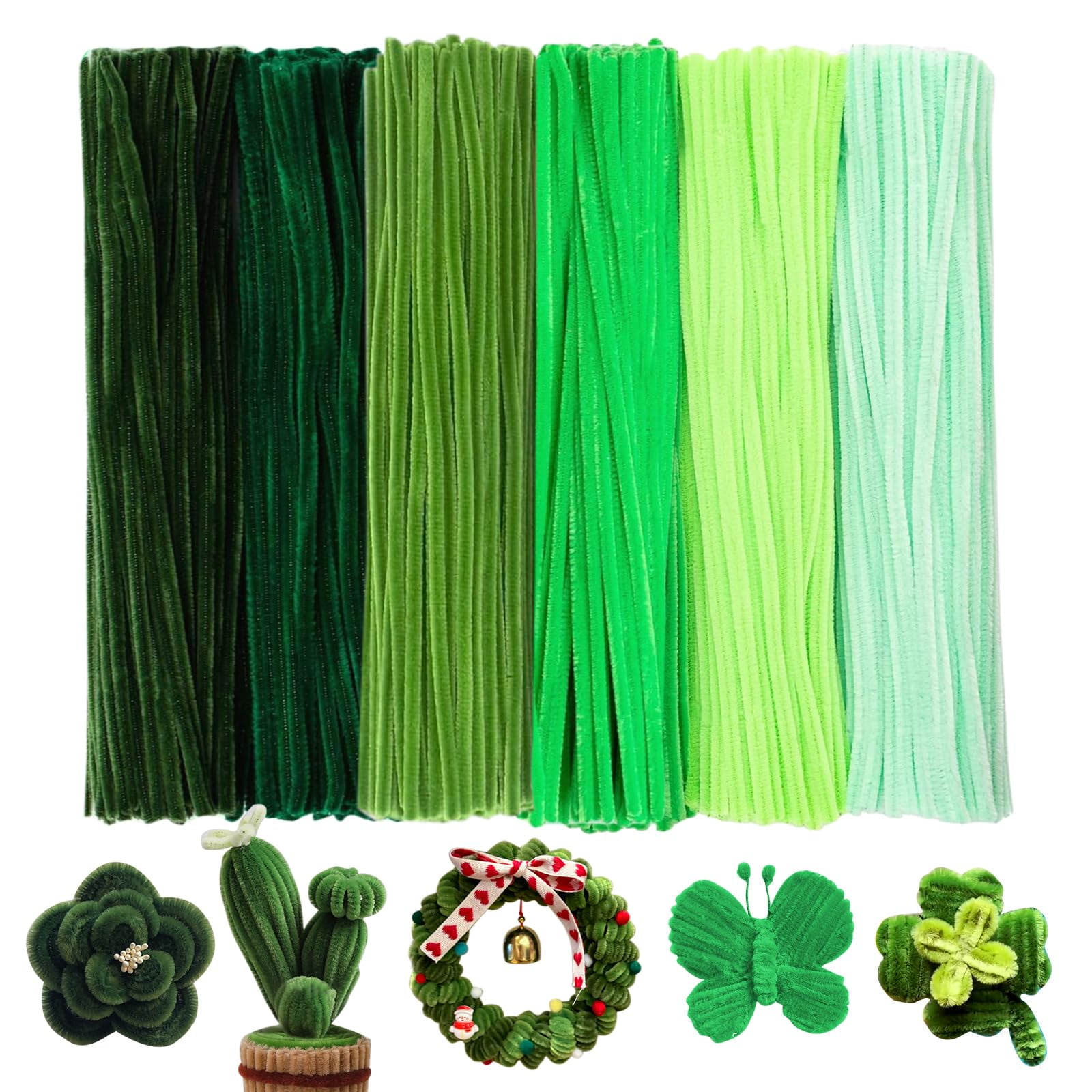 600 Pcs Pipe Cleaners Craft for Flowers, Pastel Chenille Stems for DIY ...