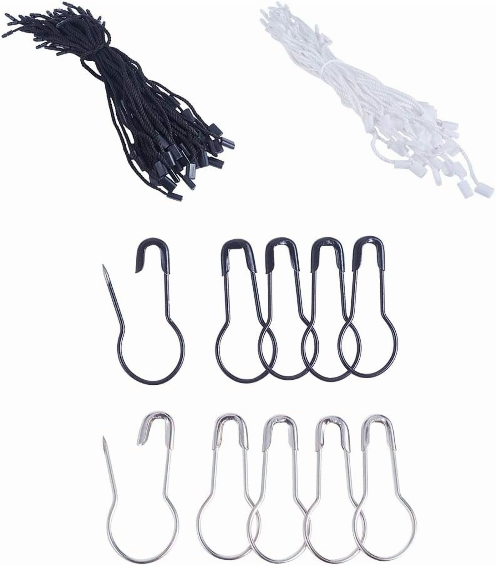 600 Pcs Polyester Snap Lock Hang Tag Strings and 200 Pcs Metal Safety ...