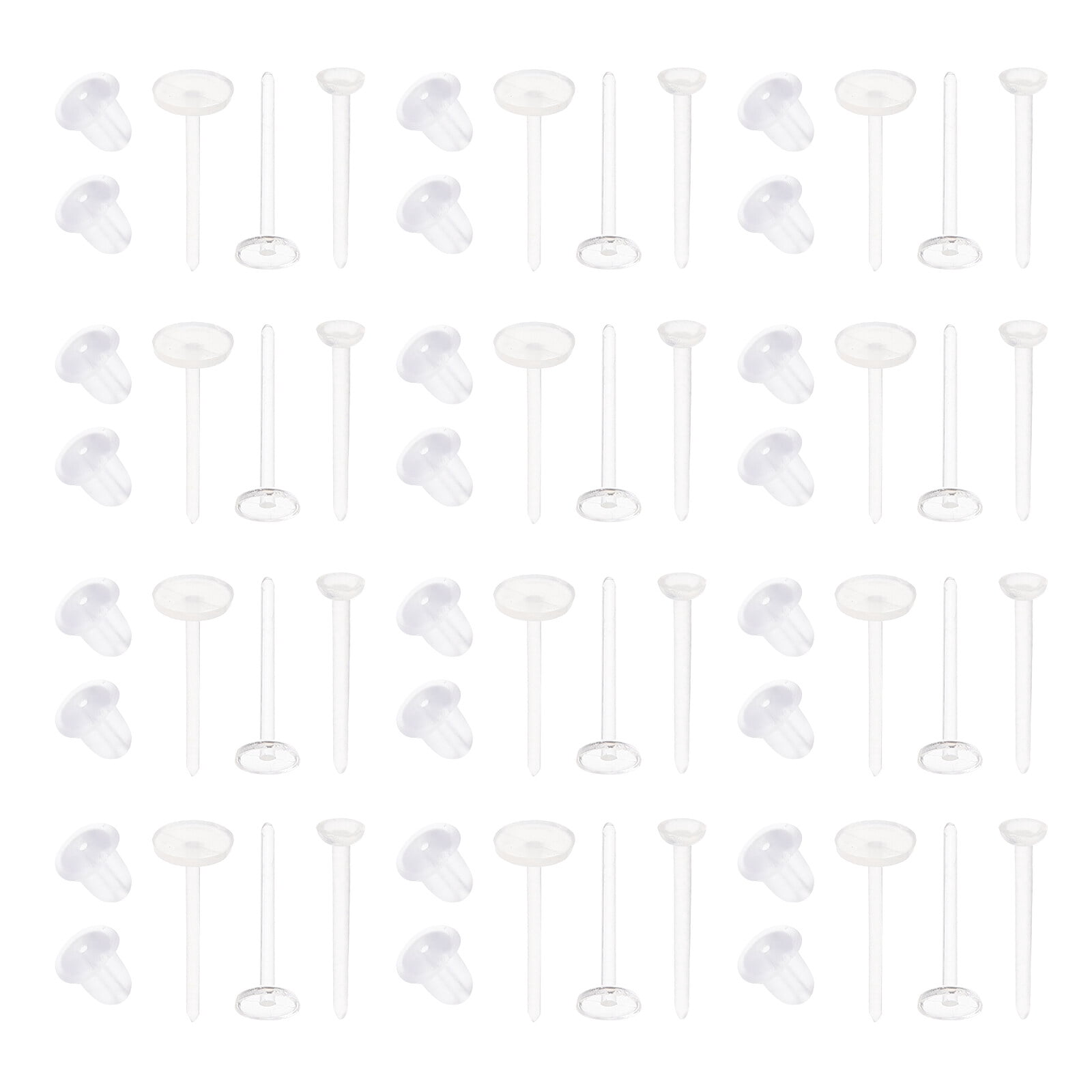 600 Pcs Ear Plug Set Rings Earring Making Kit Mini Earbuds Plugs Miss ...