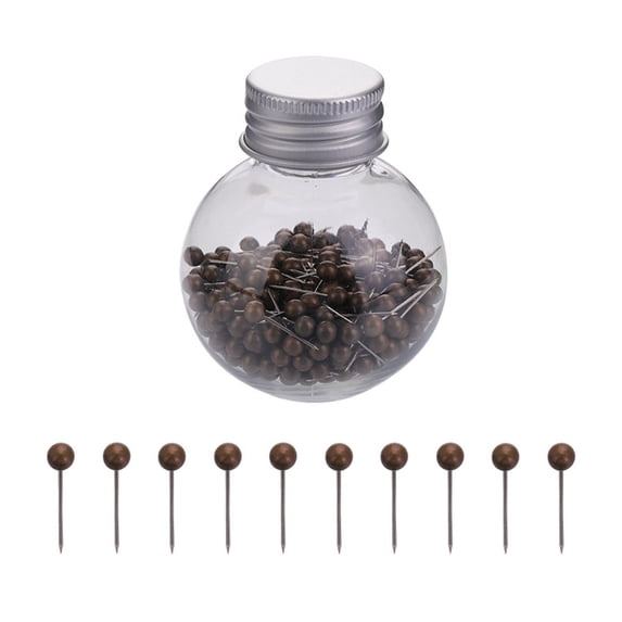 600 Pcs Push Pins Round Head Pins Colourful Head Push Pins Straight ...