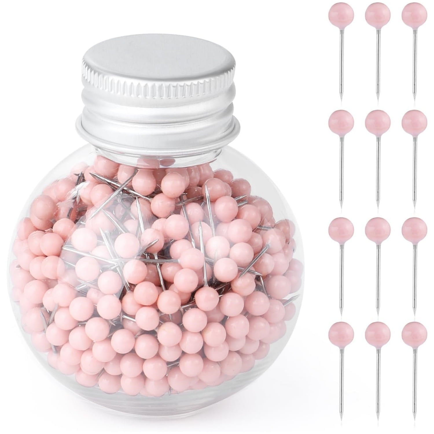 600 Pcs Round Head Pins Map Thumb Tacks Push Pins Push Pins Straight ...